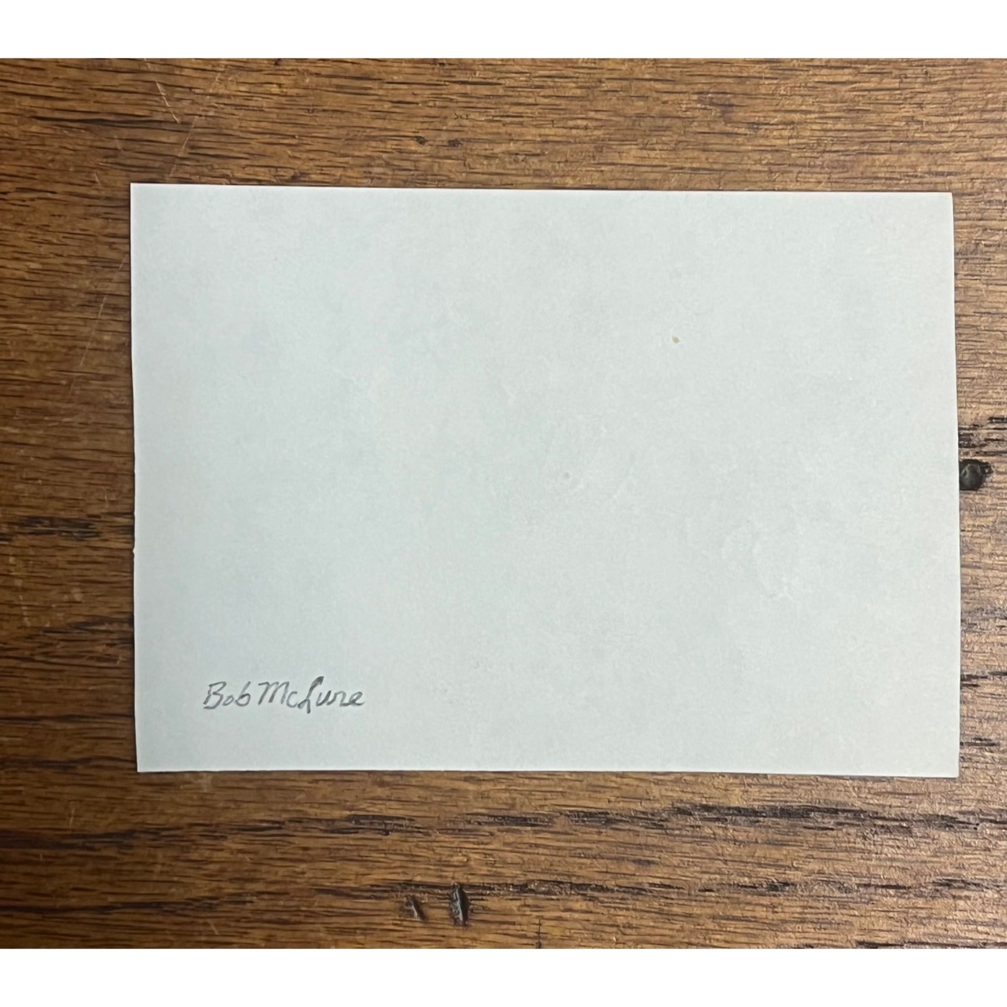 Bob McLure Signed Autographed Cut Index Card Milwaukee Brewers ...