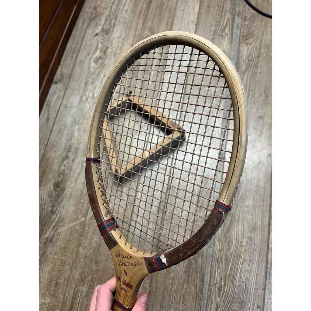 Vintage Wilson Bruce Barnes Tennis Racket Famous Players Series w/ Pre ...
