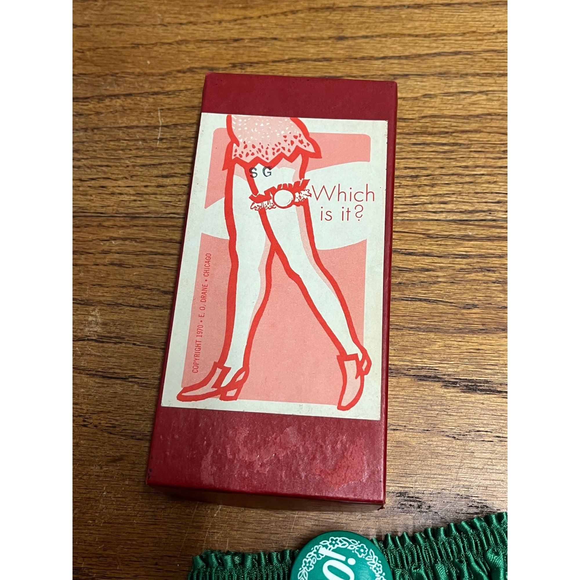 Vintage Stop & Go Celluloid Button Leg Garters Novelty Gag Gift Humor ...
