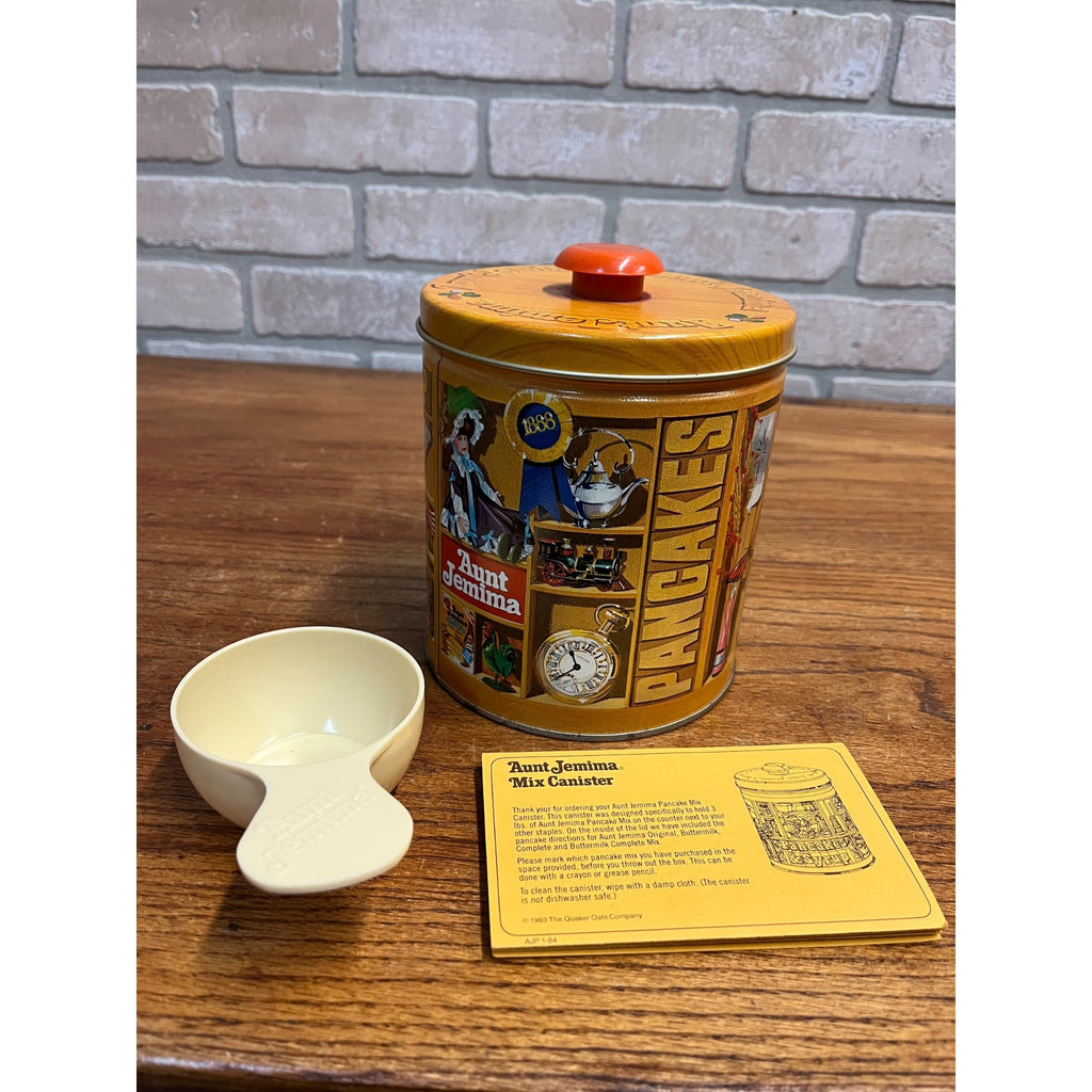 Vintage 1983 Aunt Jemima Pancake Mix Canister NOS NEW Tin Can ...