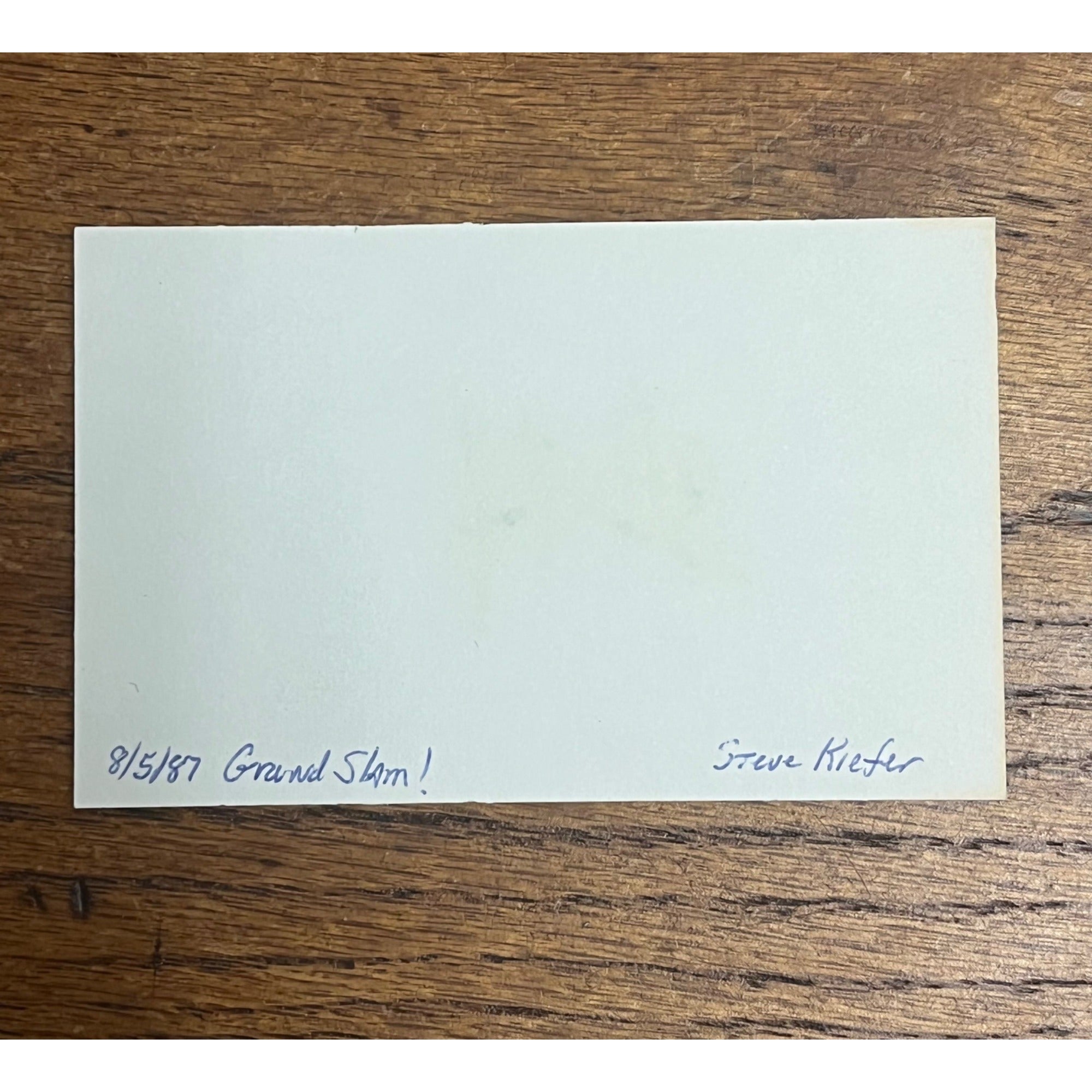 Steve Kiefer Signed Autographed Cut Index Card Milwaukee Brewers A's ...
