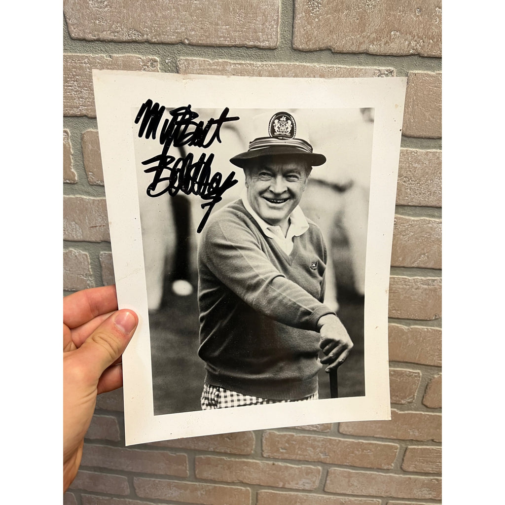 Bob Hope 8x10 Signed Auto B&W Golfing Photo – Brothers Antiques