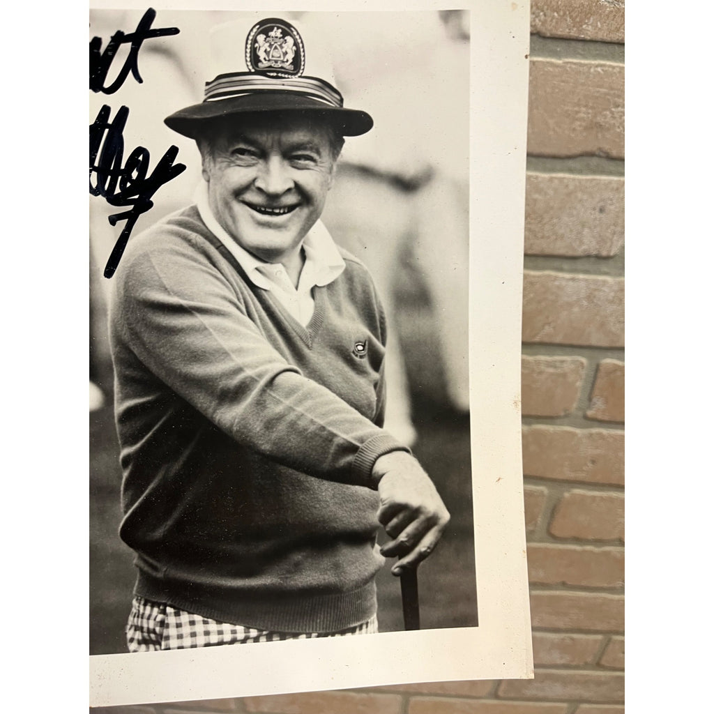 Bob Hope 8x10 Signed Auto B&W Golfing Photo – Brothers Antiques