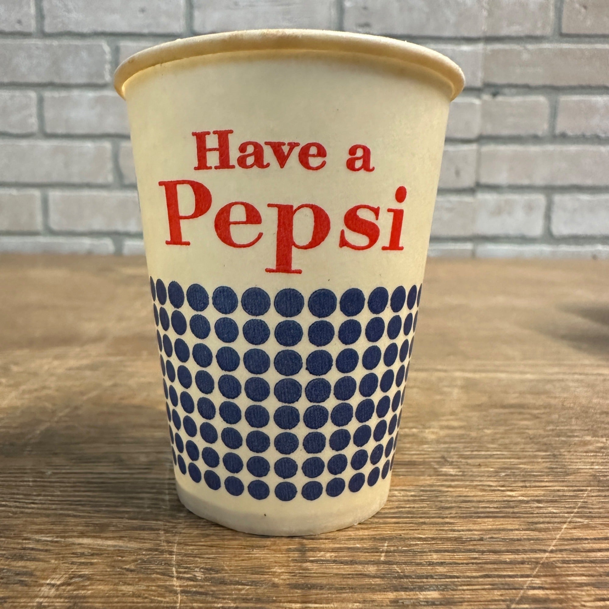 Vintage Have A Pepsi Dot 4oz Sample Soda Promotional Wax Paper Cup Pep ...