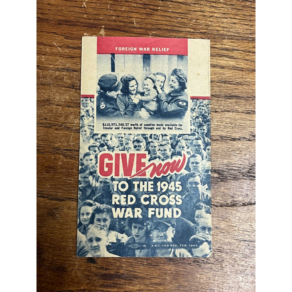 Vintage Red Cross 1945 War Fund Foreign War Relief Brochure WWII Histo ...