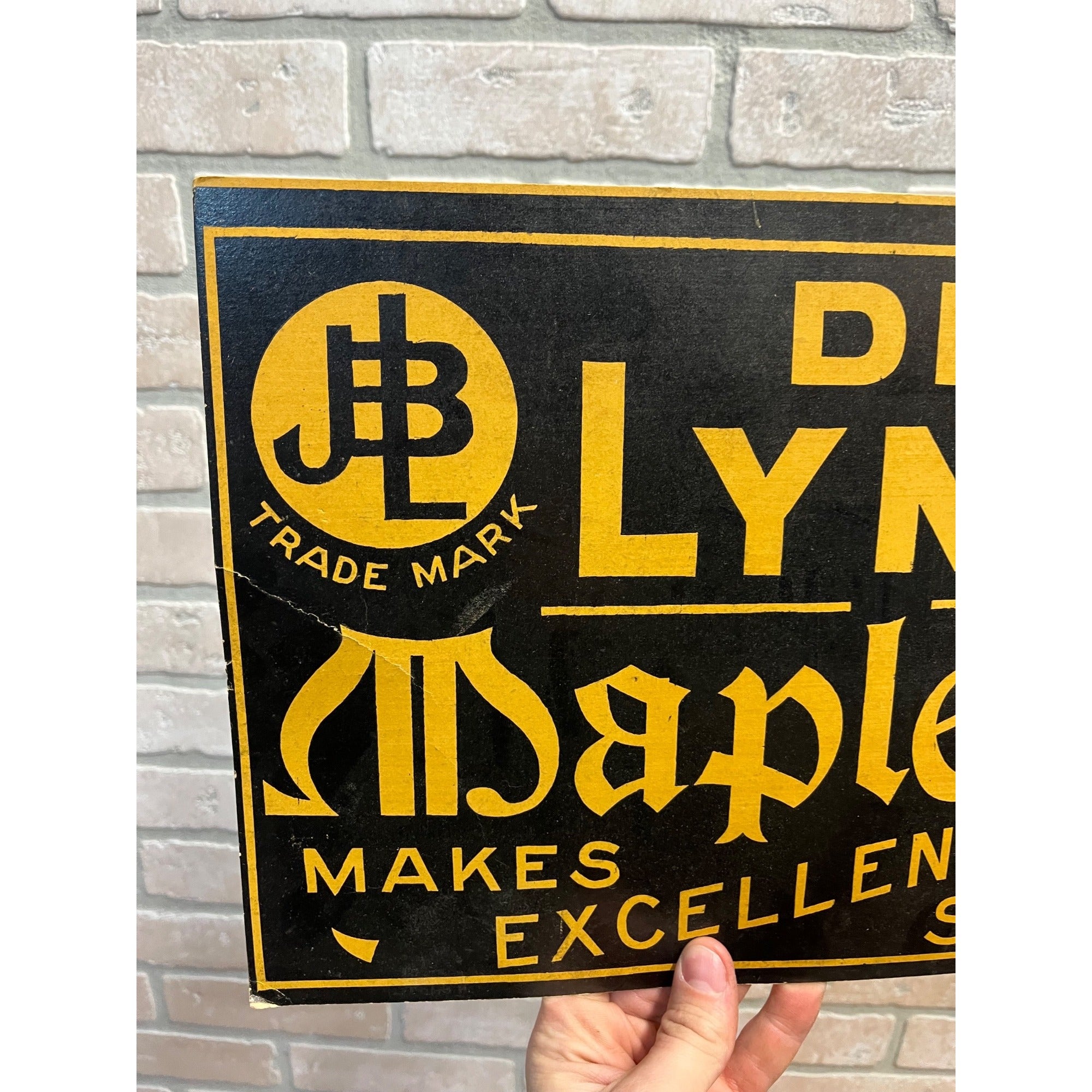 Vintage 1920's Dr. JB Lynas’ MAPLE-O Syrup Extracts Cardboard Store Wi ...