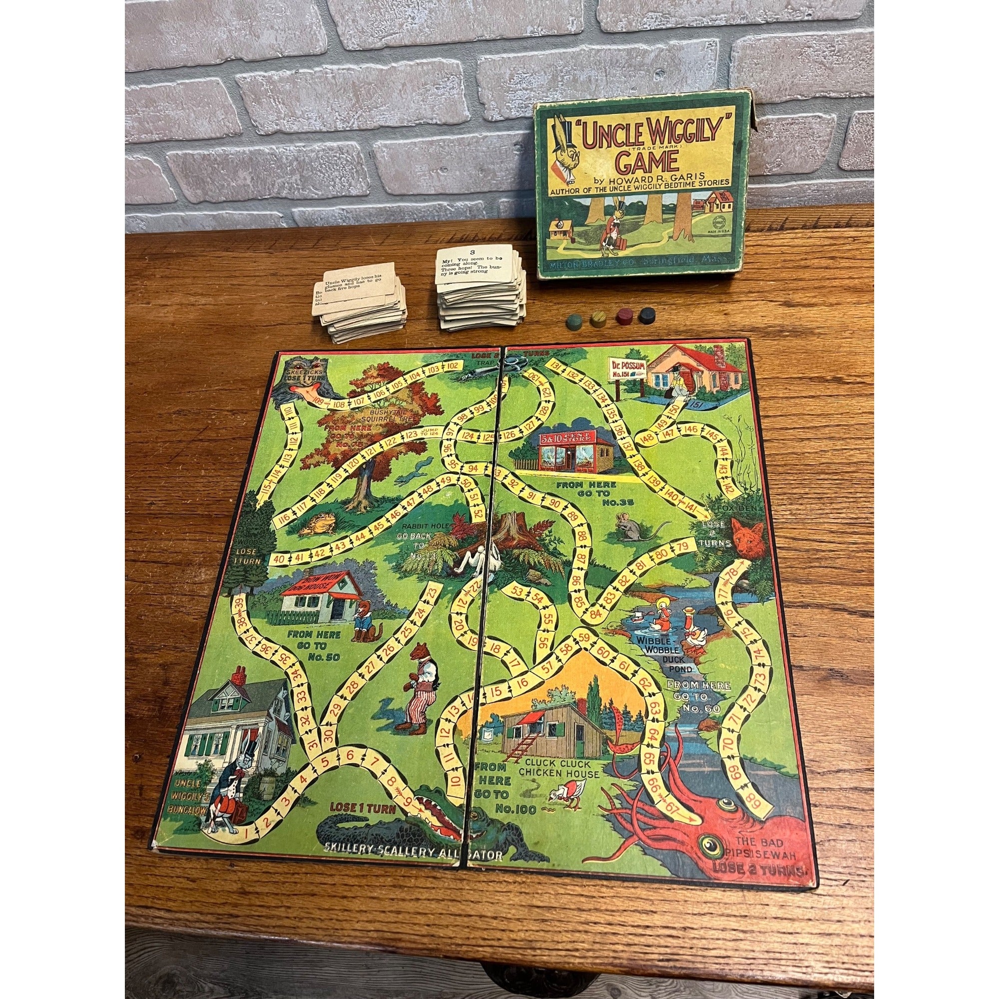 Antique Early 1900 Uncle Wiggily Board Game 4817 Milton Bradley Howard ...