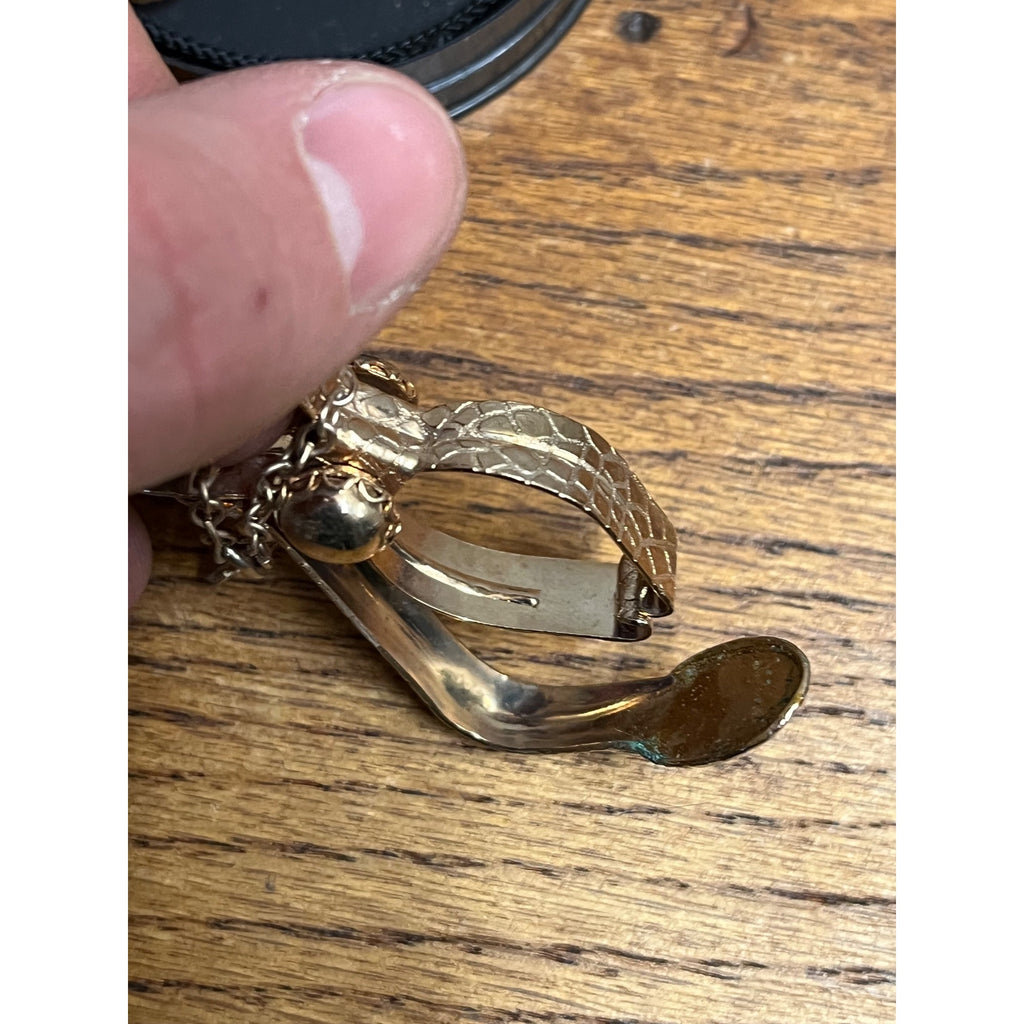 Vintage 22k Gold Plated Bag & Glove Holder Folding Table Arm Original ...