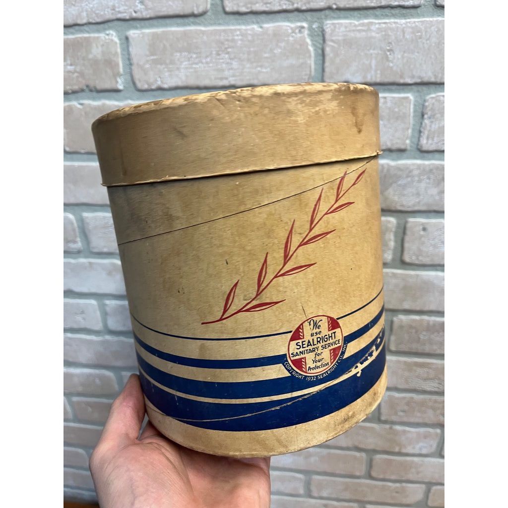 Vintage Ellendale Ice Cream Cardboard Can Canister Janesville Pure Mil ...