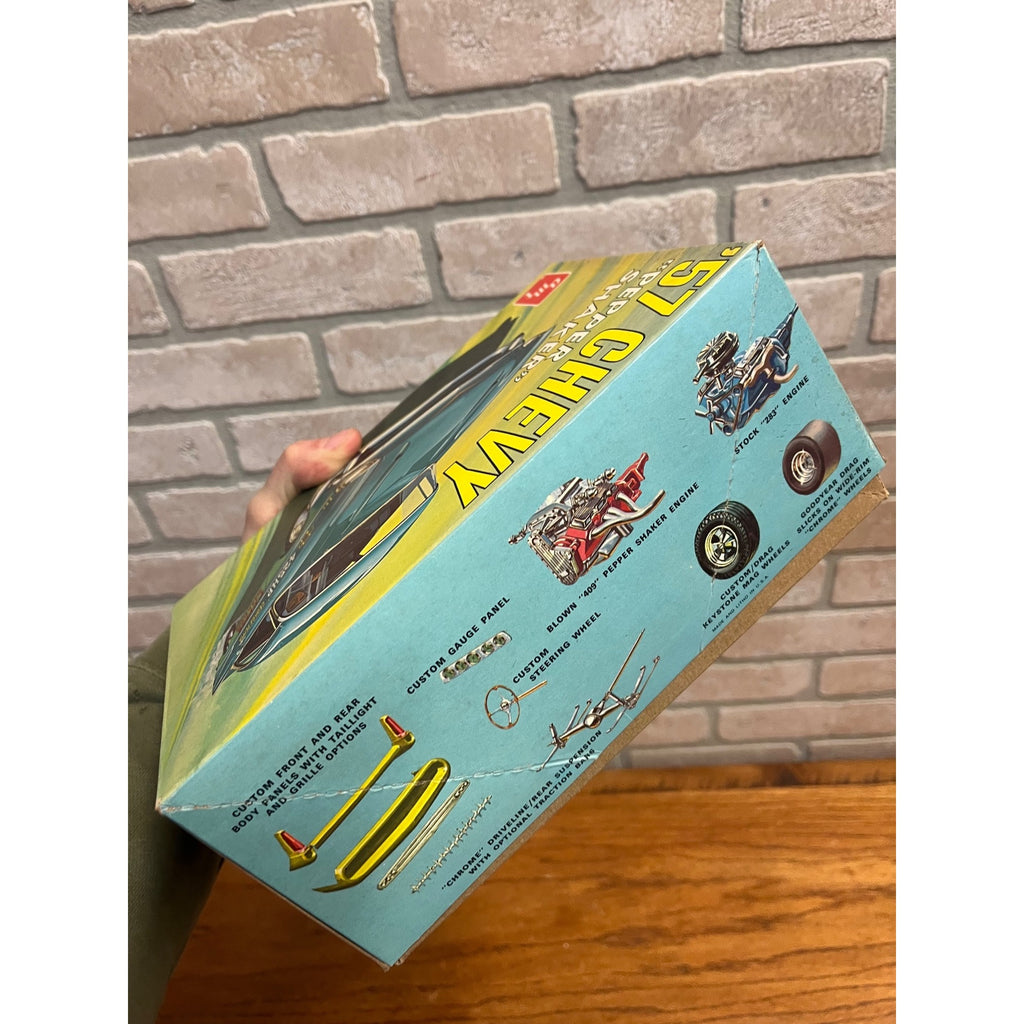 AMT ‘57 Chevy Pepper Shaker 1:25 Model Kit Car Open Box Complete Unass ...